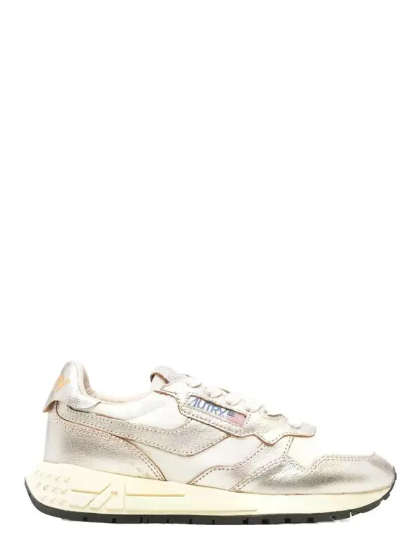 AUTRY Low Leather Sneakers - Gold