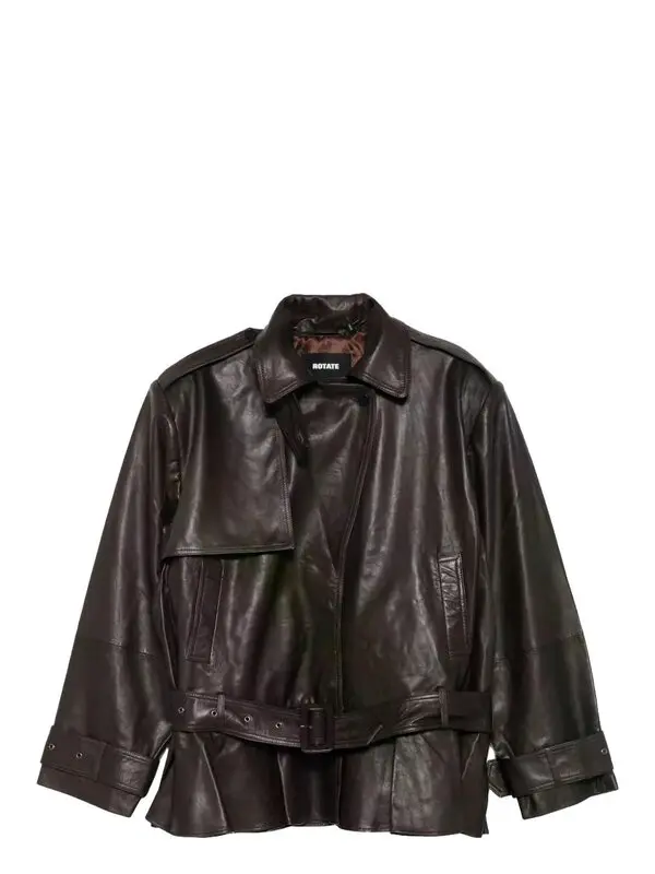 Remain Birger Christensen Leather Jacket - Brown