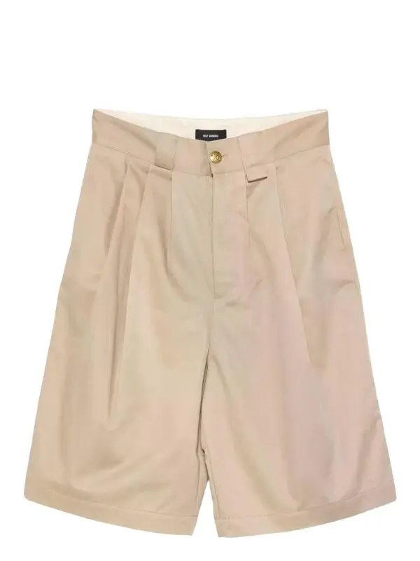 WILLY CHAVARRIA Pleated Shorts - Neutrals