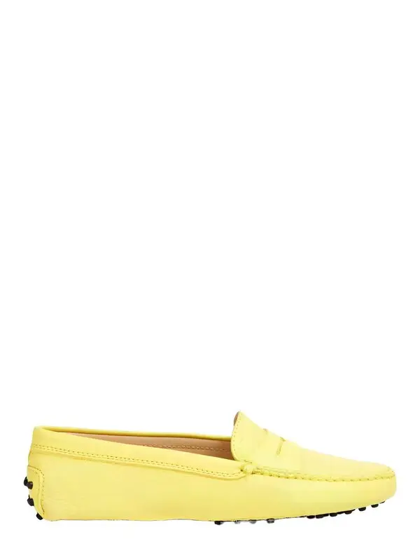 TOD'S Leather Penny Loafers - Yellow