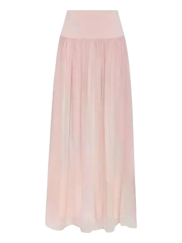 Posse Solene Gathered Maxi Skirt - Pink