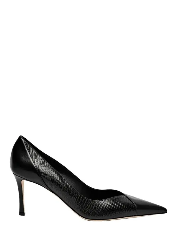 JIMMY CHOO Cass 75 Leather Pumps - Black