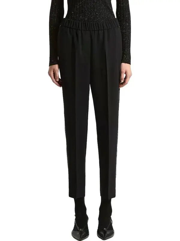 Peserico Elasticated-waistband Trousers - Black
