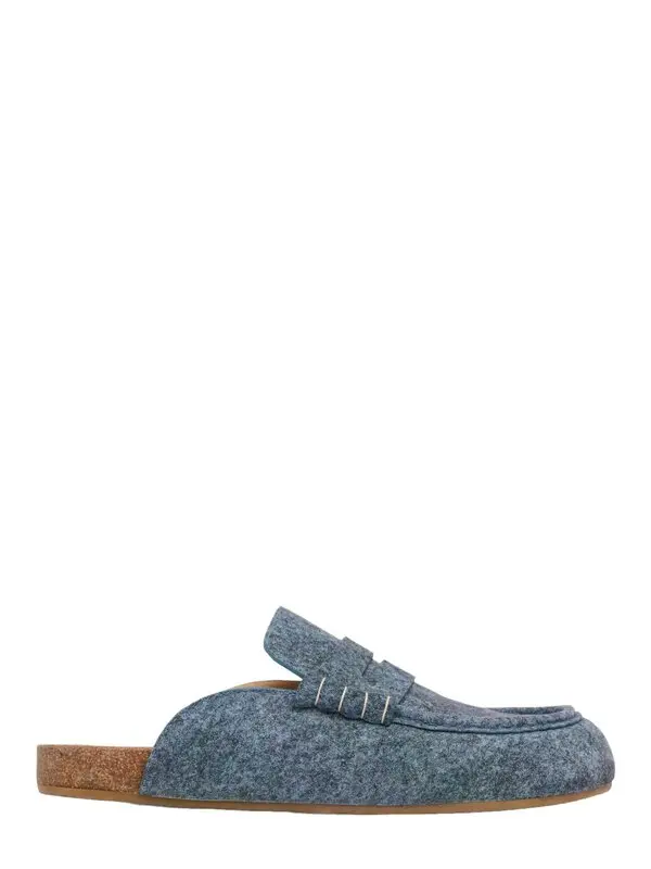 JW Anderson Denim Flat Mules - Blue