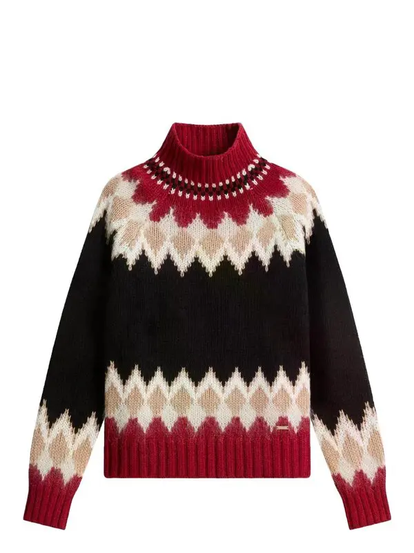 Woolrich Fair Isle Patterned Sweater - Black