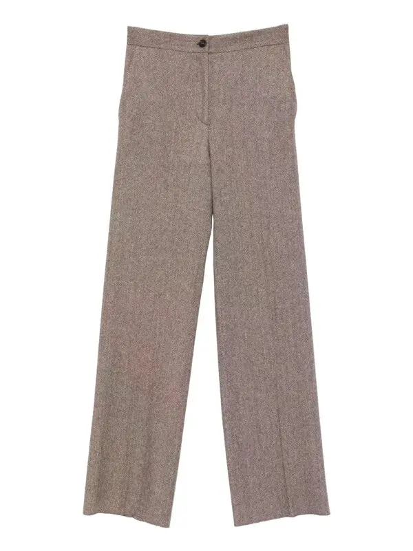 Antonelli Firenze Torcetti Herringbone Trousers - Brown
