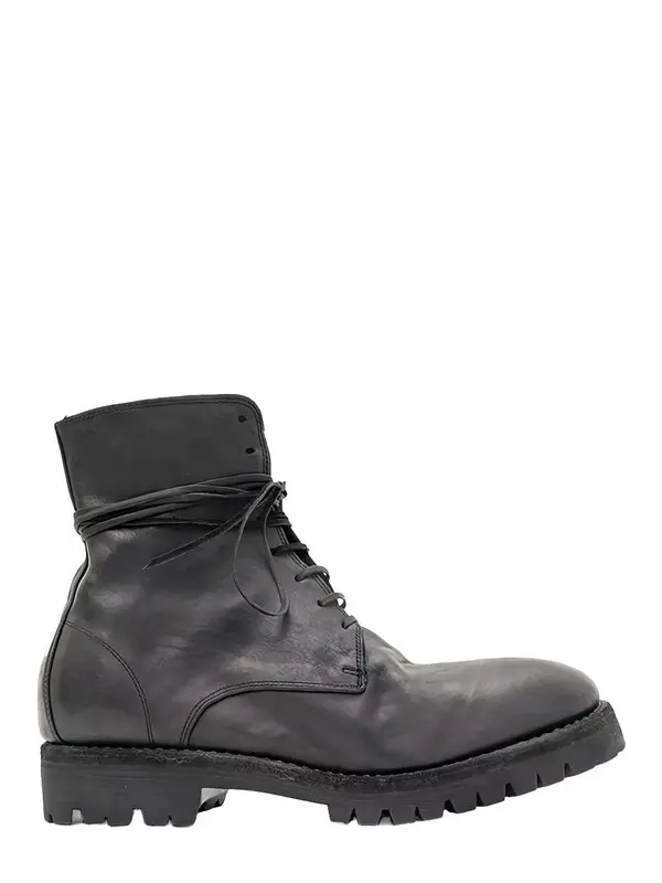 Guidi Lace-up Ankle Boots - Black
