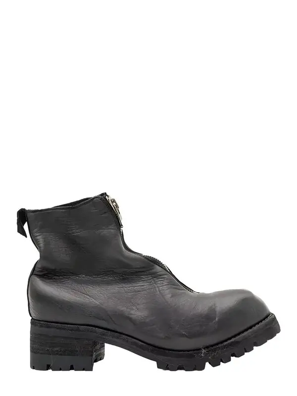 Guidi Front-zip Boots - Black