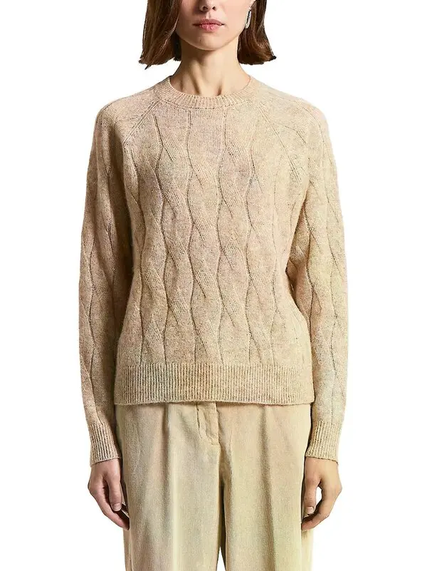 Peserico Cable-knit Crew-neck Knitwear - Neutrals