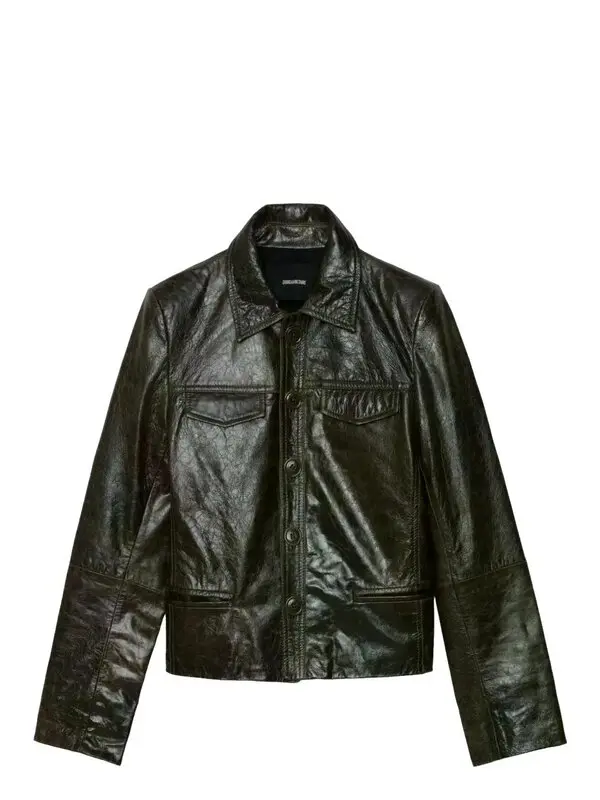 Zadig&Voltaire Liam Leather Jacket - Green
