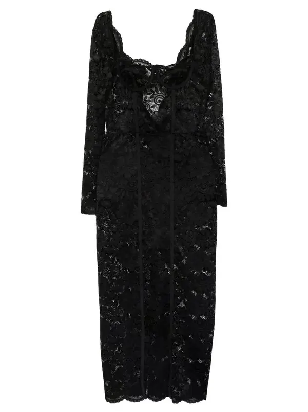 MIAU BY CLARA ROTESCU Long-sleeved Maxi Dress - Black