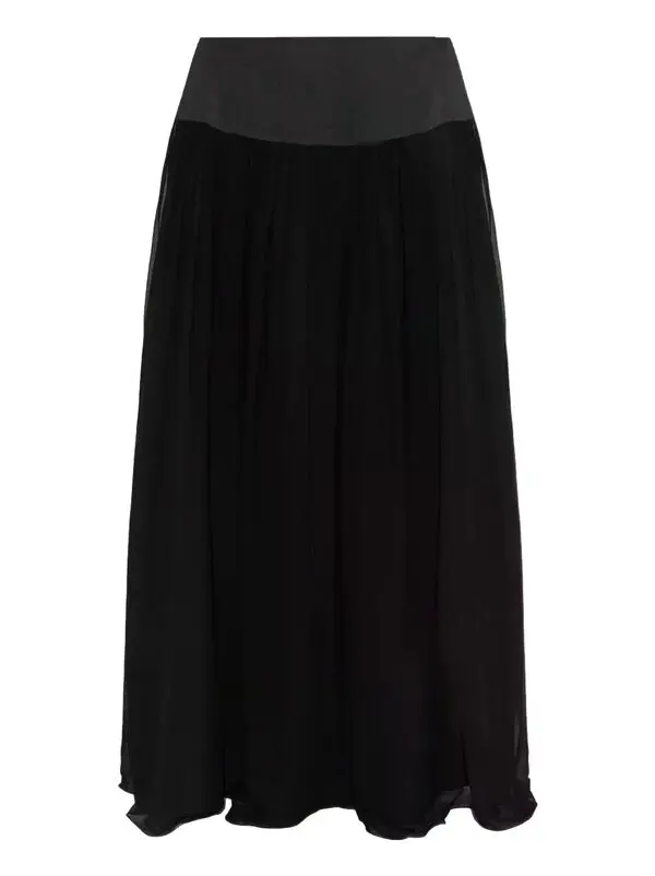 Posse Solene Gathered Maxi Skirt - Black