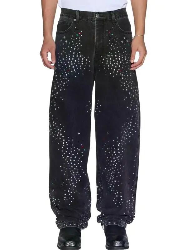 Ksubi Maxx Renaissance Jewelled Baggy Jeans - Black