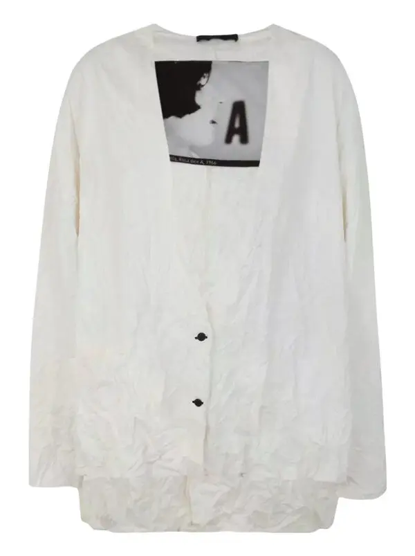MARIA CALDERARA Graphic Button Jacket - Neutrals