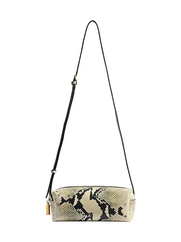 Khaite Kye Mini Python-embossed Crossbody Bag - Natural