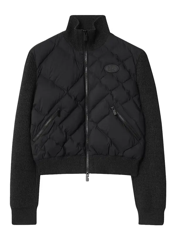 Burberry Quilted Knit Jacket - Black