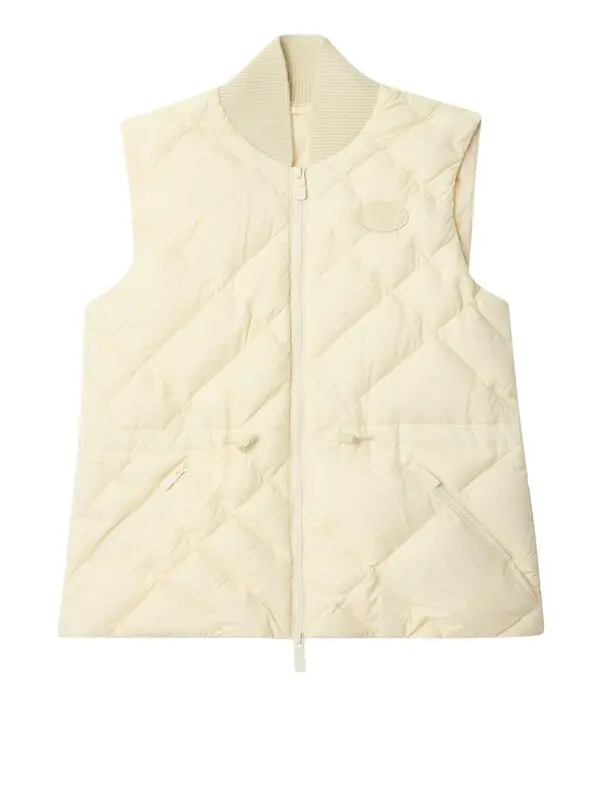 Burberry Devonside Quilted Vest - Ceramic White