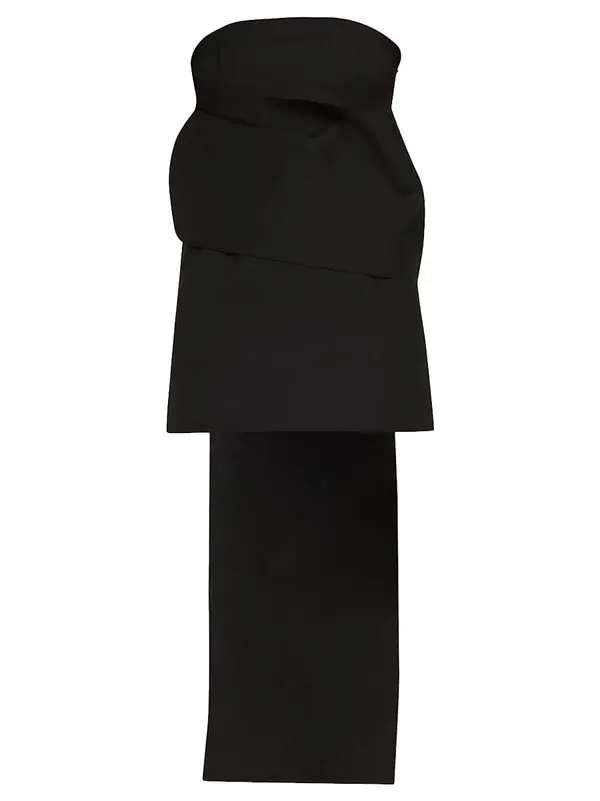 RÓHE Sculptural Sash Mini Dress - Black
