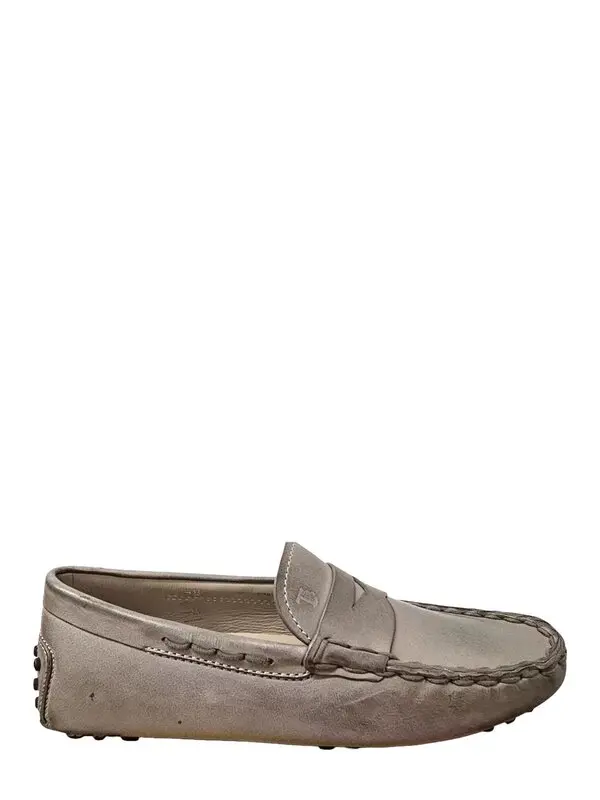 TOD'S Gommino Distressed-effect Loafers - Brown