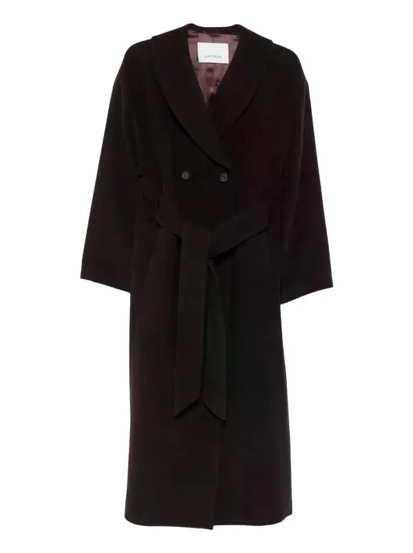 HOUSE OF DAGMAR Double-breasted Belted Coat - Brown