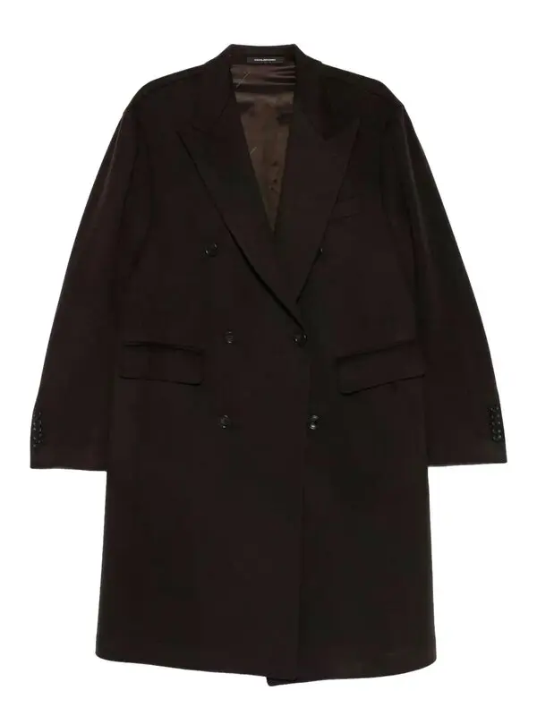 Tagliatore Double-breasted Coat - Brown