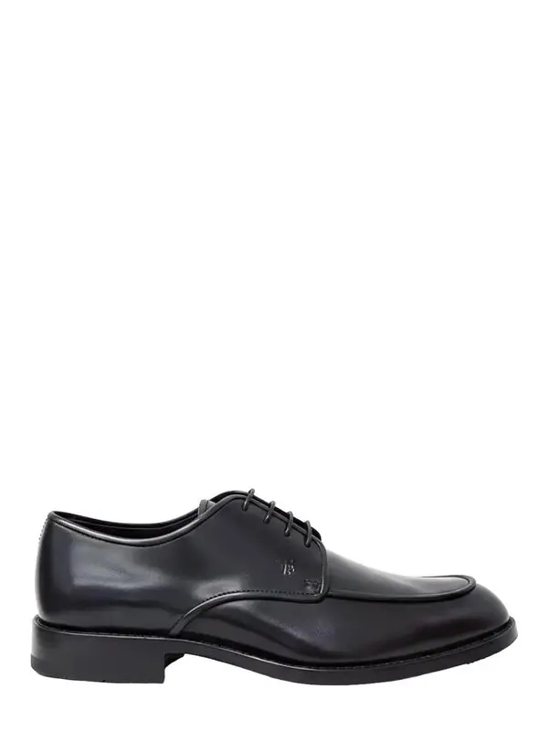 TOD'S Leather Derby Shoes - Black
