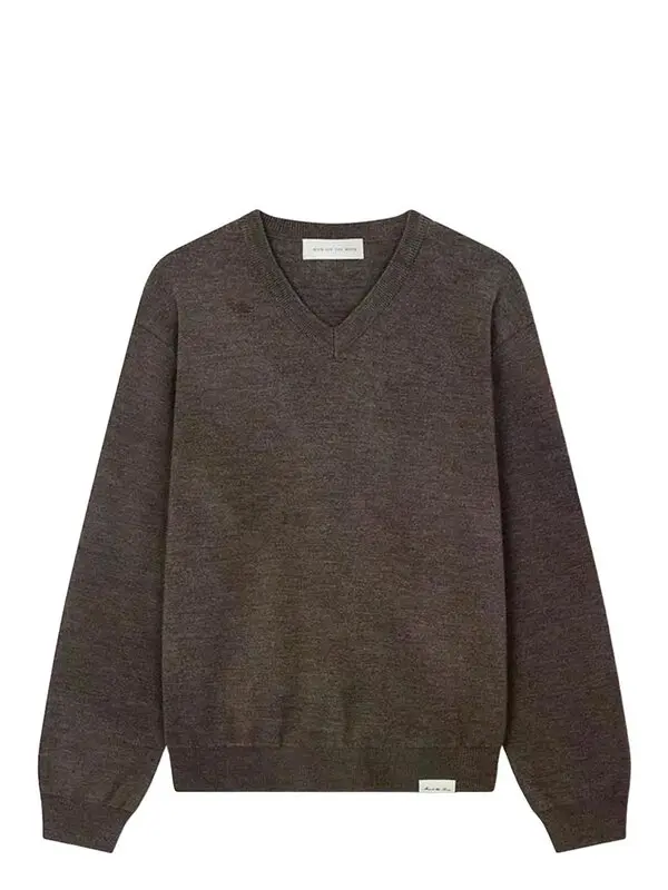 MAN ON THE BOON. V-neck Knit Pullover - Brown