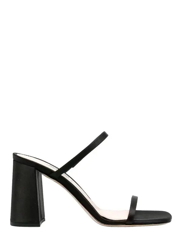Miu Miu 90mm Open-toe Satin Mules - Black