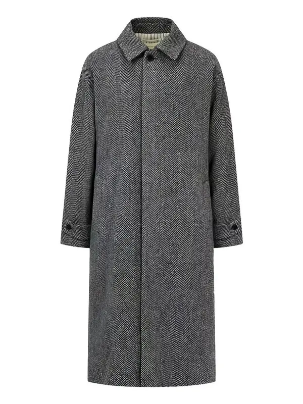 MAN ON THE BOON. Nobel Wool Overcoat - Grey