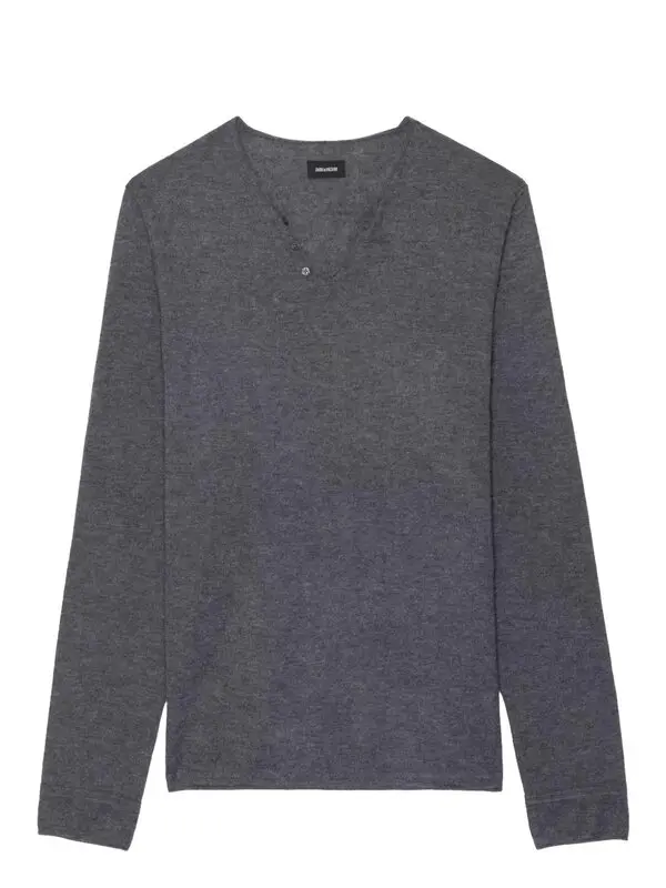 Zadig&Voltaire Monastir Button Sweater - Grey