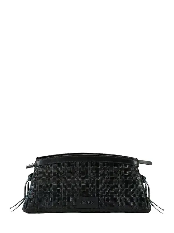 Staud Maude Woven Clutch - Black