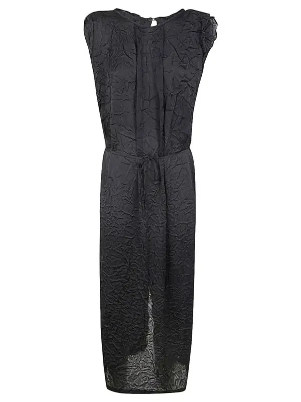 MARIA CALDERARA Creased Dress - Black