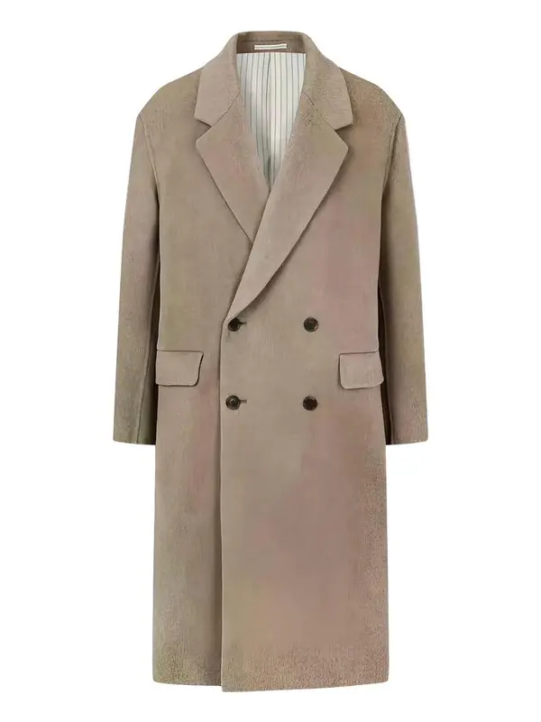 MAN ON THE BOON. Double-breasted Wool-blend Coat - Neutrals