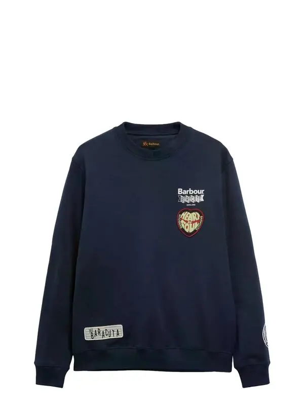 Barbour Appliqué-detail Sweatshirt - Blue