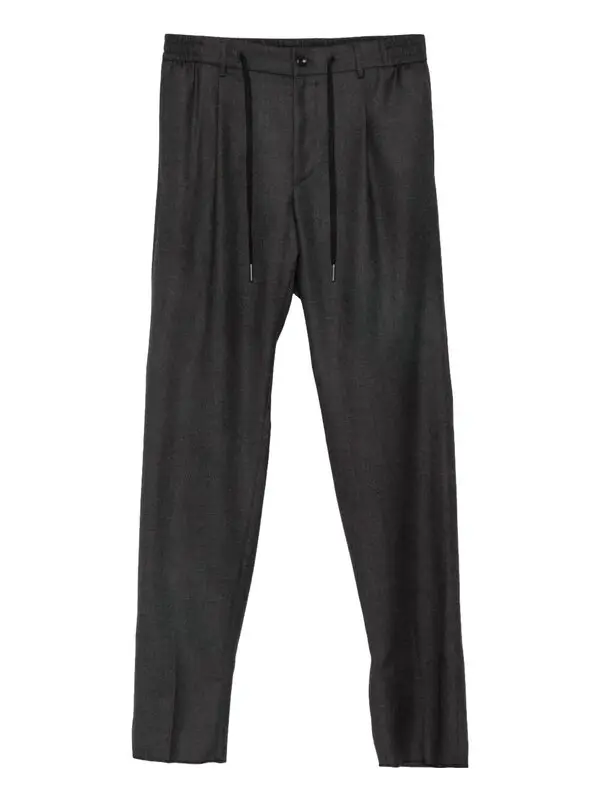 Tagliatore Pleated Drawstring Trousers - Grey