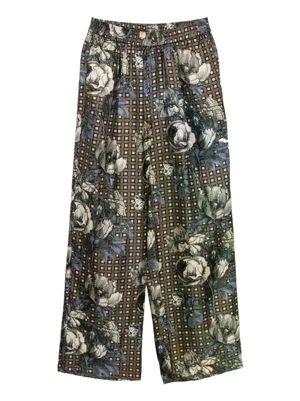 Biyan Floral Print Trousers - Blue