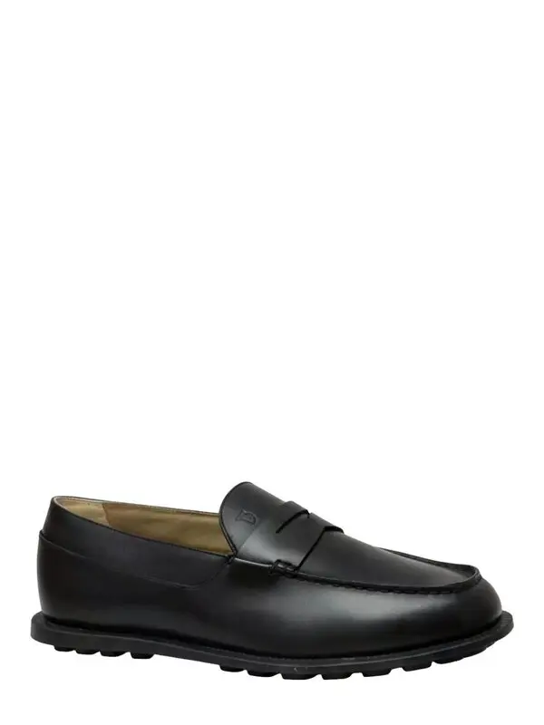 TOD'S Leather Penny-strap Loafers - Black