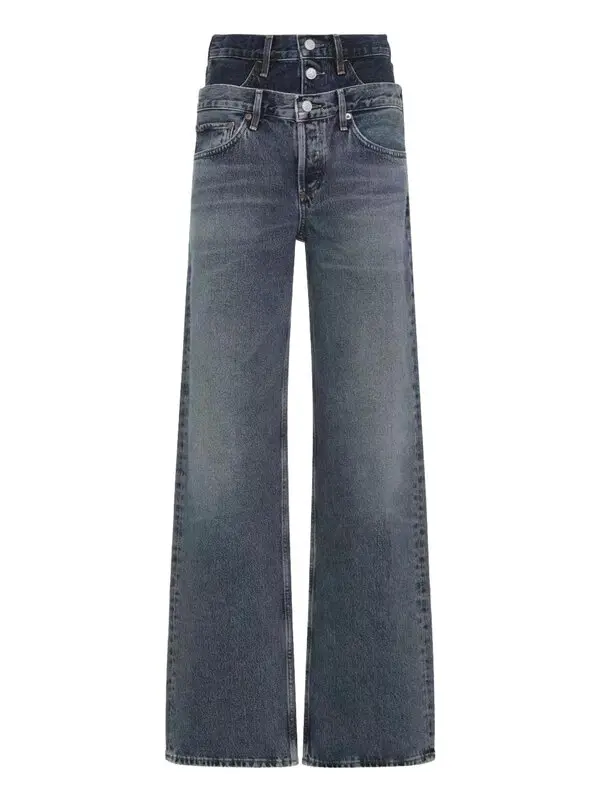 AGOLDE Elson Double-waistband Jeans - Blue