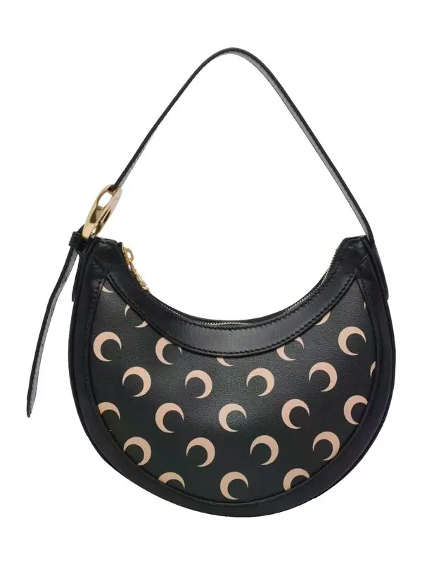MARINE SERRE Mini Eclips Moon-print Shoulder Bag - Black
