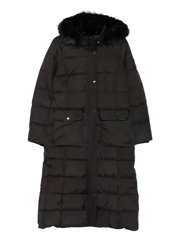 Ralph Lauren Fur-trim Quilted Coat - Black