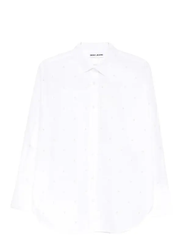 Dkny Pearl-embellished Shirt - White