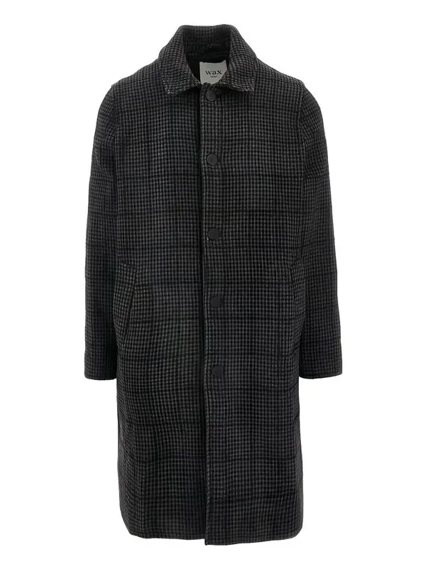 WAX LONDON Checked Stan Coat - Grey