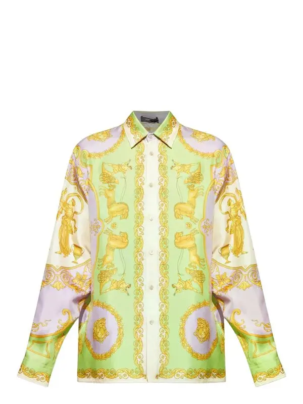 Versace Barocco-print Shirt - Green