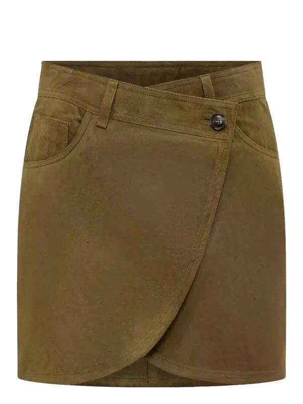 Ba&sh Button Wrap Skirt - Brown