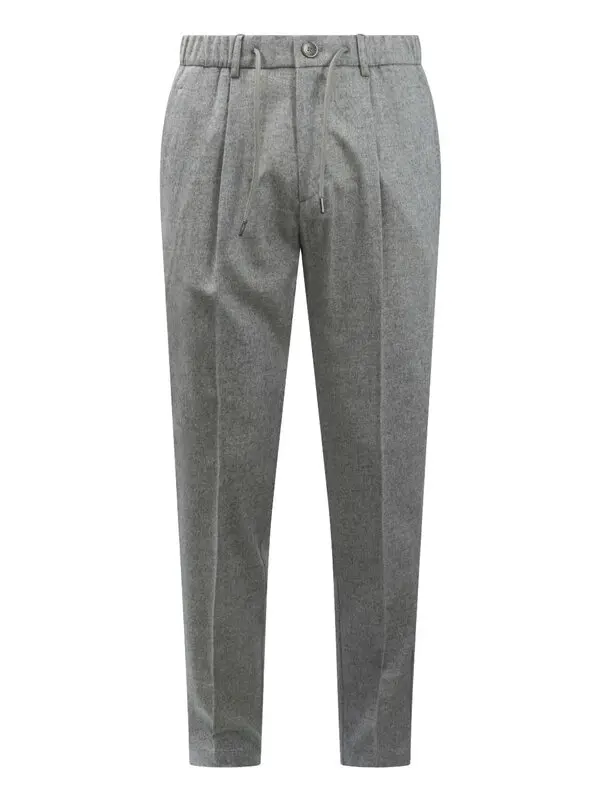 Herno Drawstring Pleated Trousers - Grey