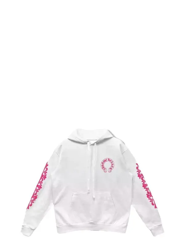 Chrome Hearts Horseshoe-logo Graphic Hoodie - White