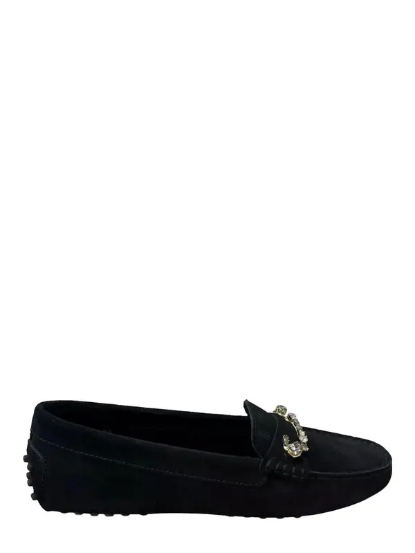 TOD'S Embellished Loafers - Black