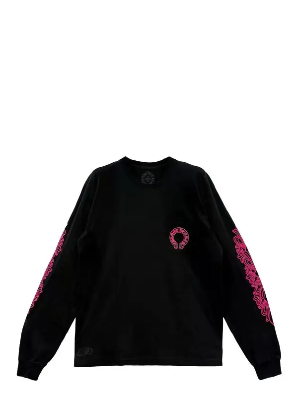 Chrome Hearts Horseshoe-print Long-sleeve Top - Black