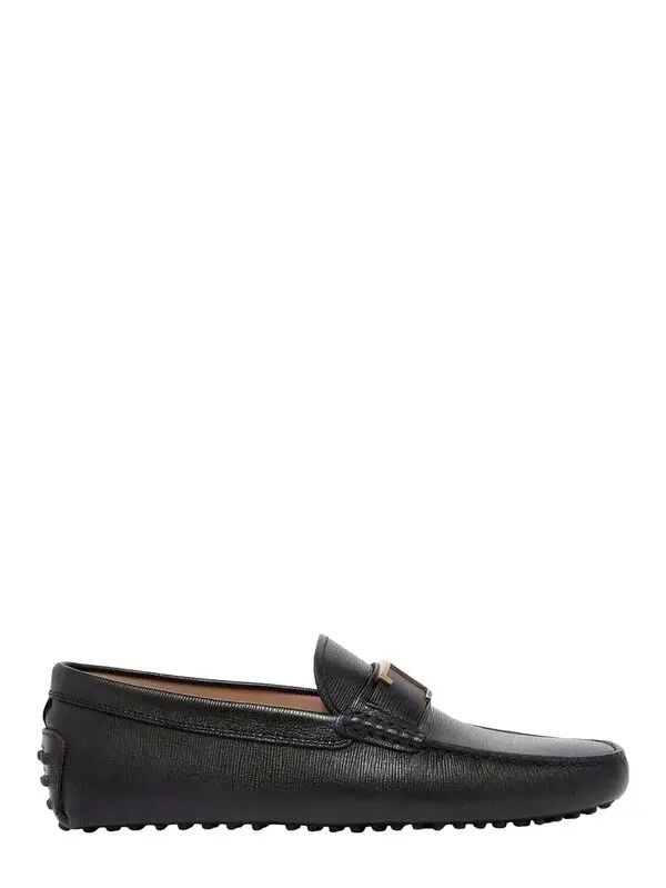 TOD'S T Timeless Plaque Loafers - Black