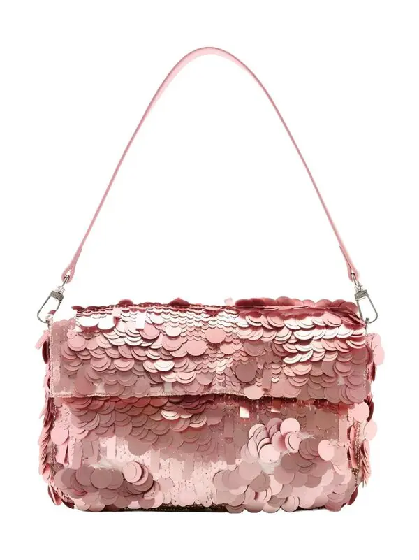 Staud Timmy Sequin Embellished Shoulder Bag - Pink
